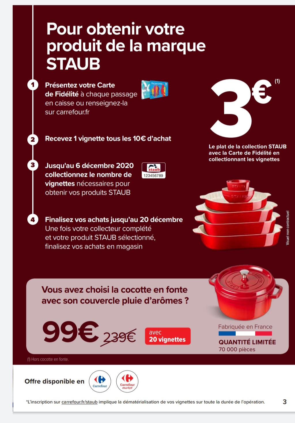 mes 3 loulous: Opération vignettes Carrefour STAUB