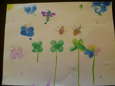 Save Green Being Green: Fingerprint Clover Art