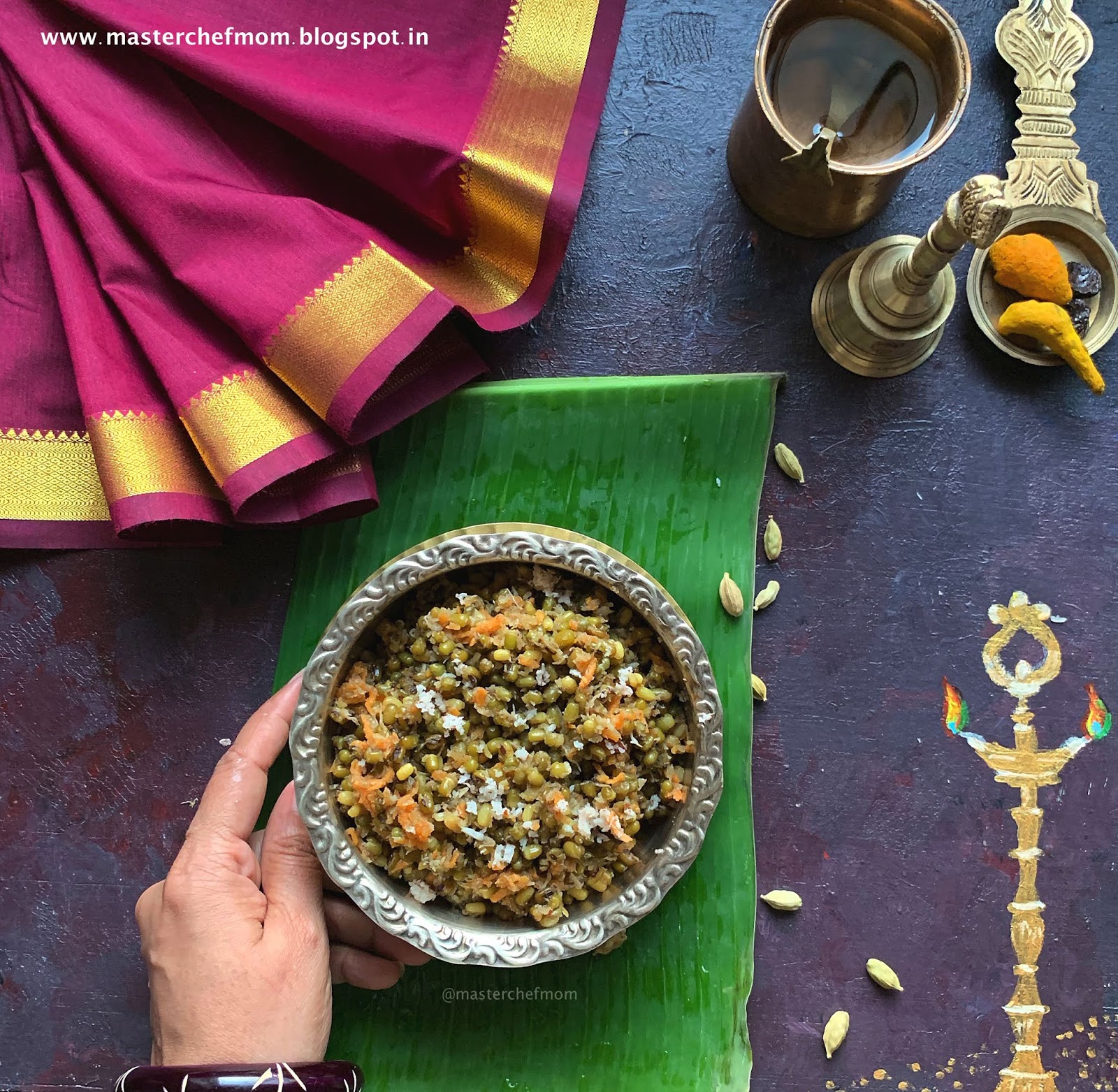 MASTERCHEFMOM: Vella Sundal | Green Gram Sprouts Sweet Sundal Recipe ...