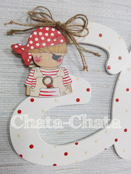 Chata-chata. Decoración infantil: LETRAS DE MADERA PARA "ELÍAS"
