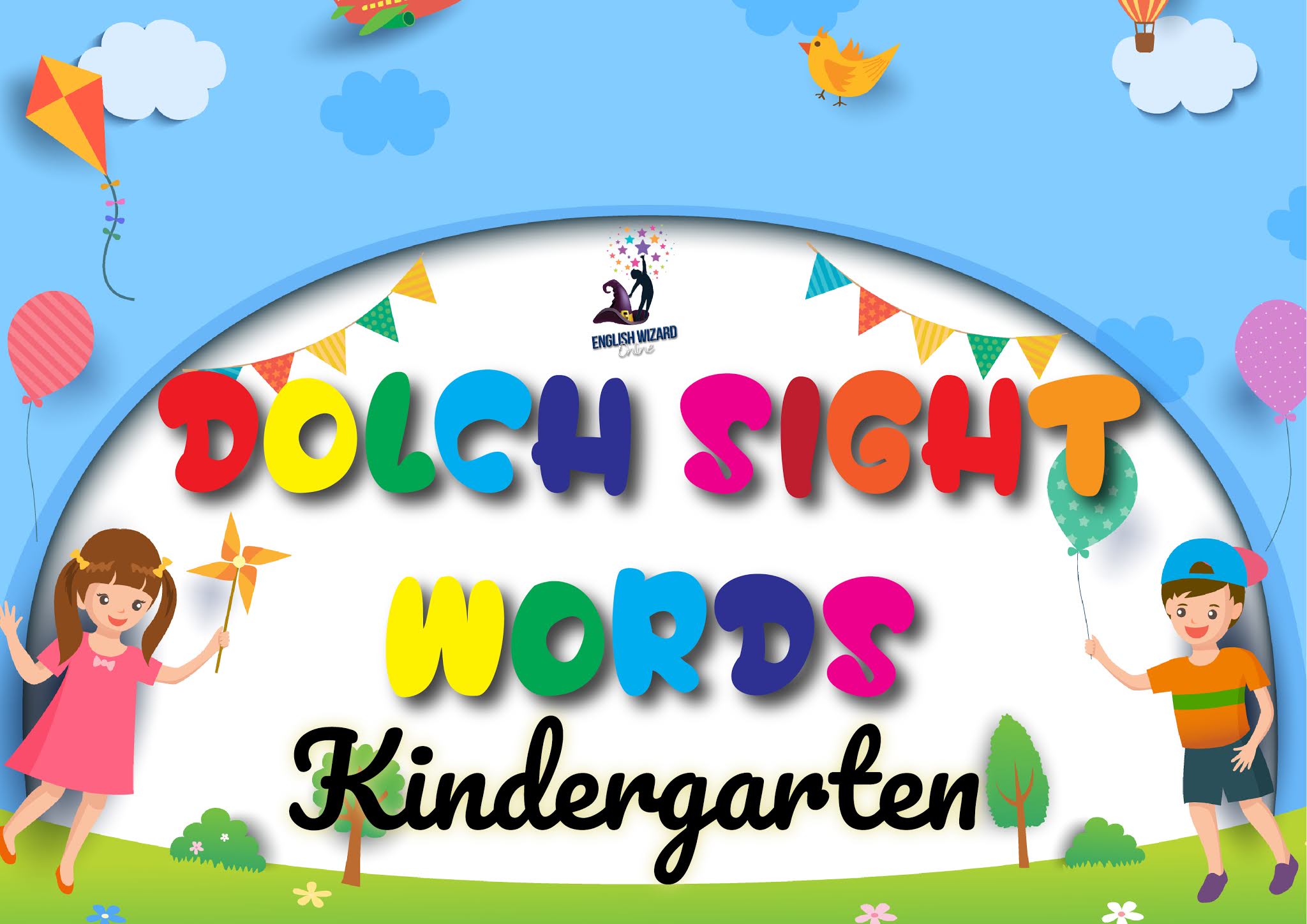 English Wizard Online: Dolch Kindergarten Basic Sight Words