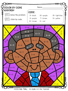An Apple For The Teacher: Presidents' Day Color By Number