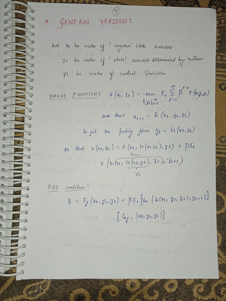 Macro B Recursive Stochastic Model A Simple Stochastic Growth Model