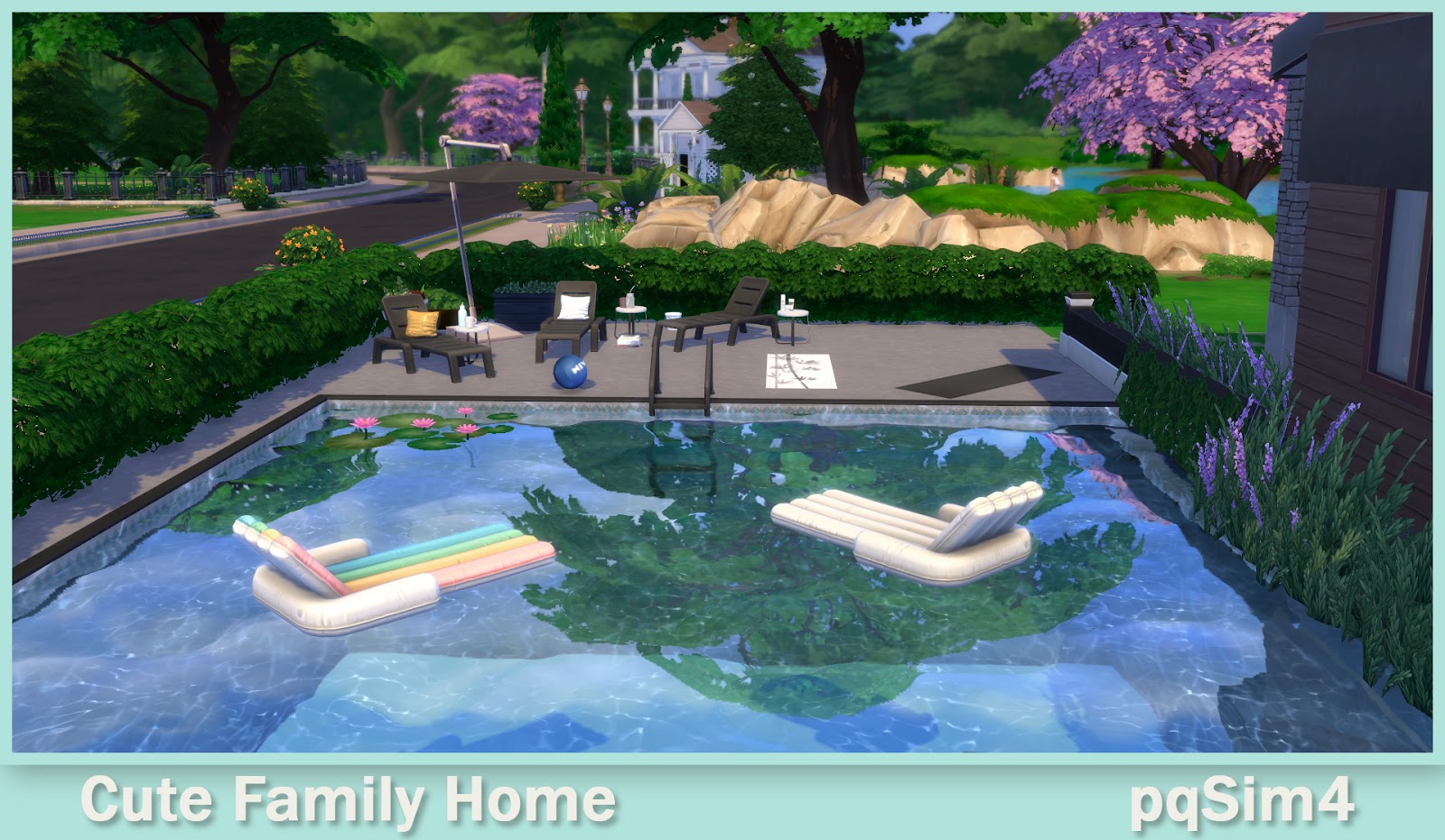 Cute Family Home. The Sims 4 Speed Build.