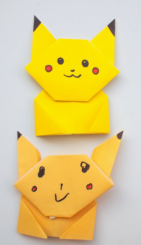 Easy Origami Pikachu Tutorial | Pink Stripey Socks