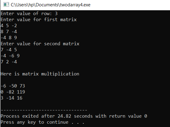Two dimensional array in c++ - Algomentor