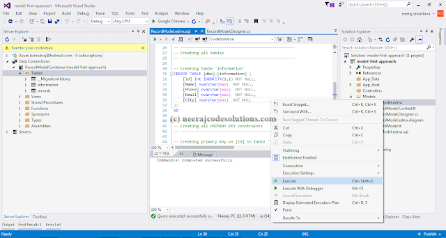 Entity Framework Model First Approach in MVC - Neeraj Code Solutions- asp.net ,C#,MVC,Javascript ...