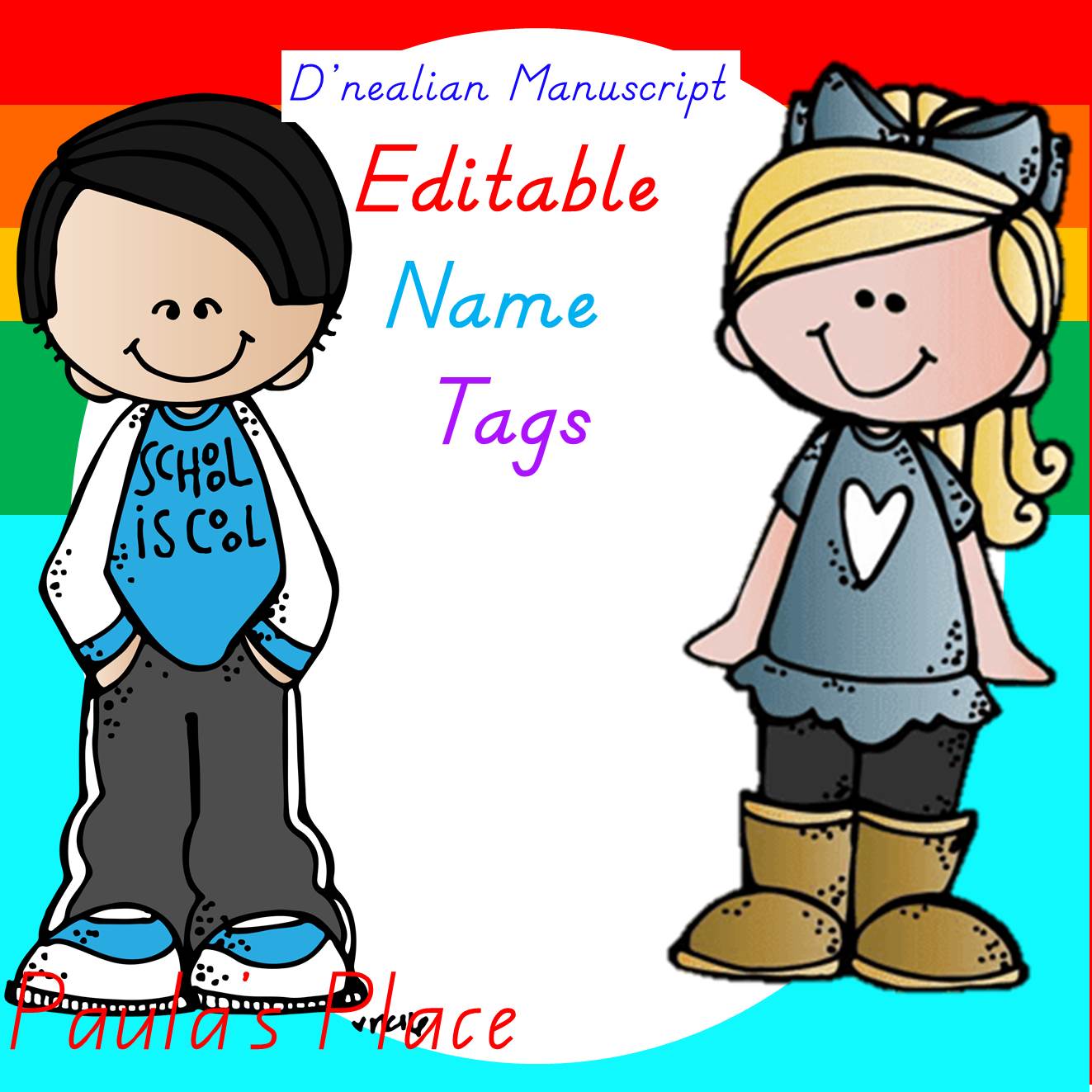 artrageous FUN: Editable Name Tags (QLD Font) and Featuring Melonheadz ...