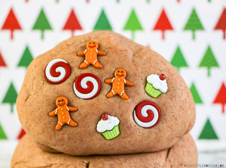 Gingerbread playdough - Messy Little Monster