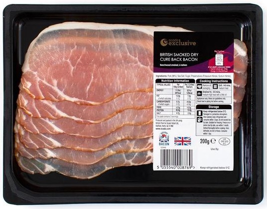 The Bacon Label Gallery: Ocado Exclusive British Smoked Dry Cure Back Bacon