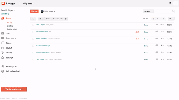 A New Interface for Blogger | Life and Linda