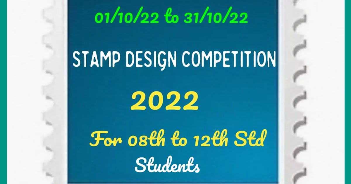 Stamp design competition 2022 | India Post (DOP) National Level Stamp ...
