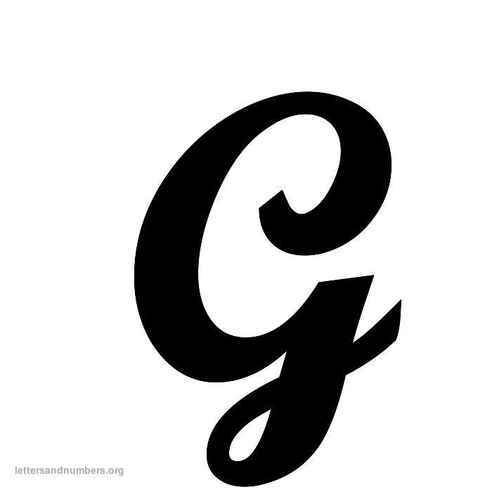 Cursive Bubble Letters G - Birthday Letter