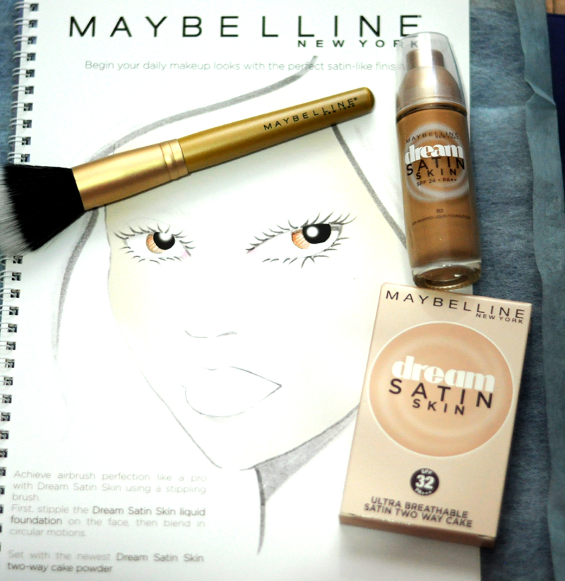New Maybelline Dream Satin Skin Liquid Foundation And Two Way Cake Powder Rochelle Rivera