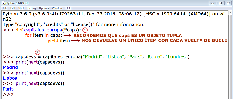 APRENDER A PROGRAMAR CON PYTHON: GENERATORS