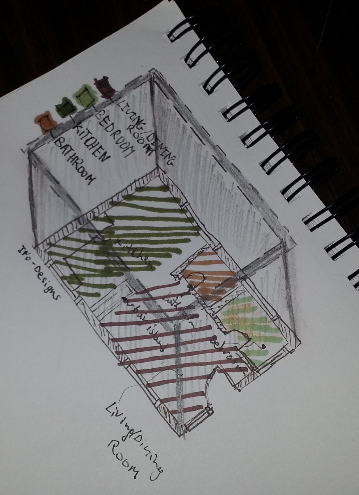 ino-designs: How to draw/sketch an axonometric floor plan with these ...
