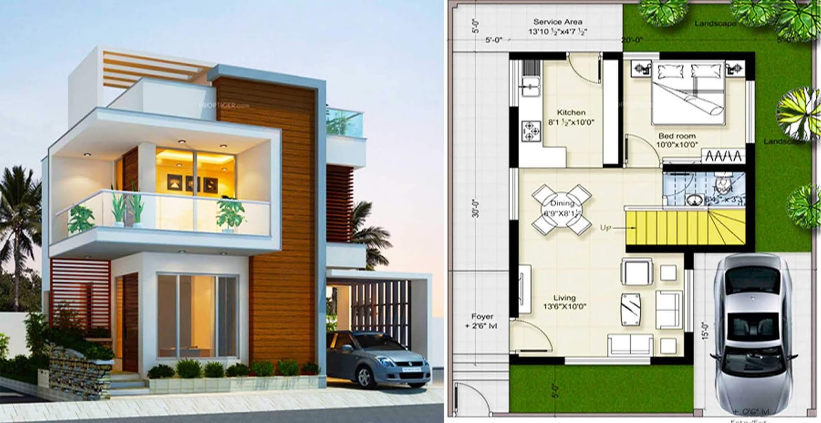 Conception D'une Maison Moderne élégante + Plan