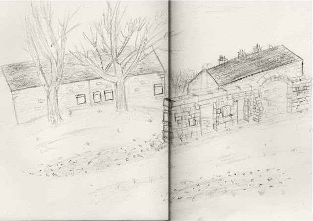 observational drawing (year 1) : finished piece 3- landscape