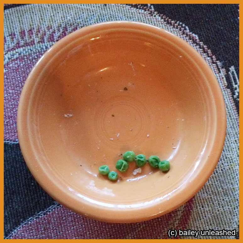 bailey unleashed .com: no peas, please