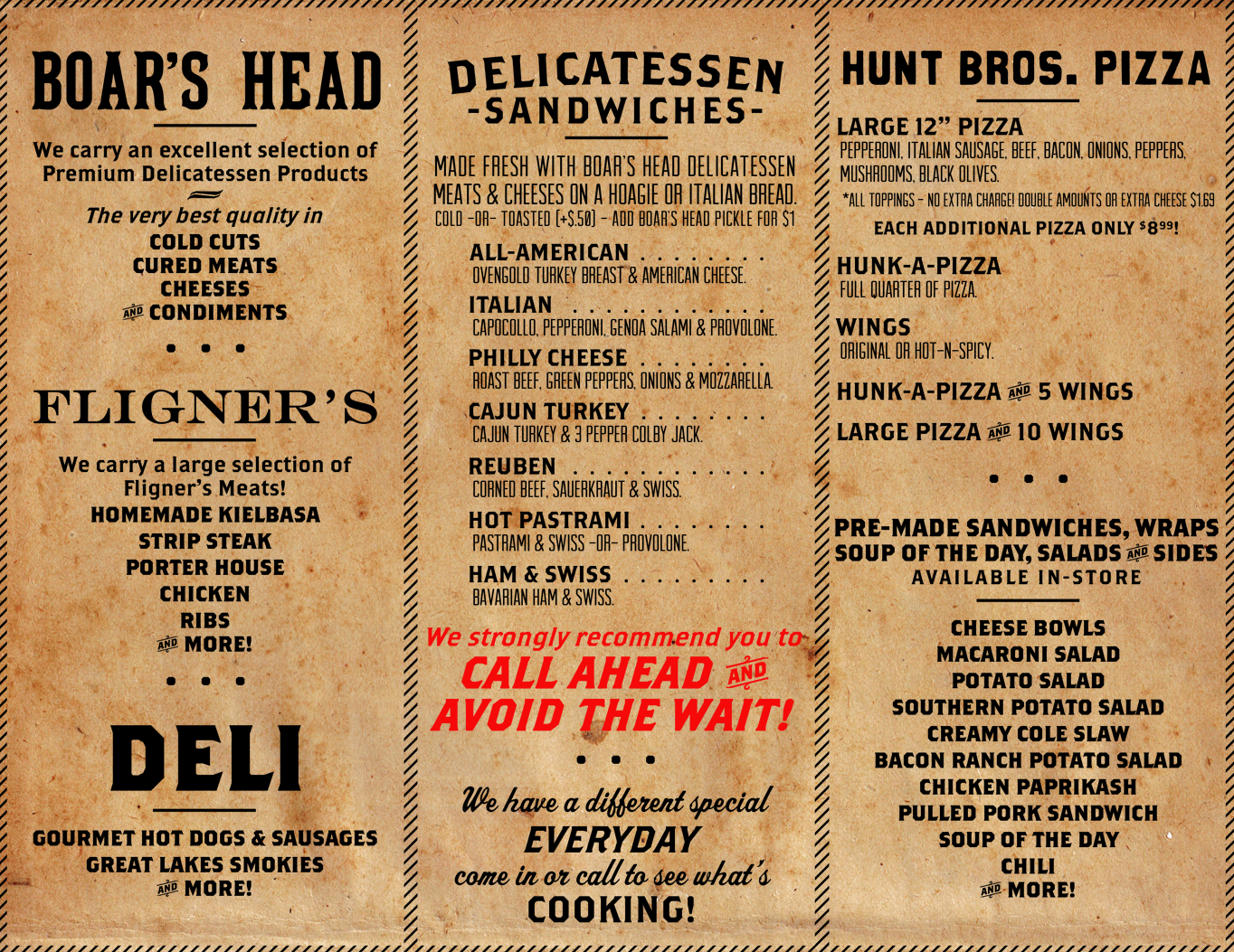Brownhelm Market: Menu