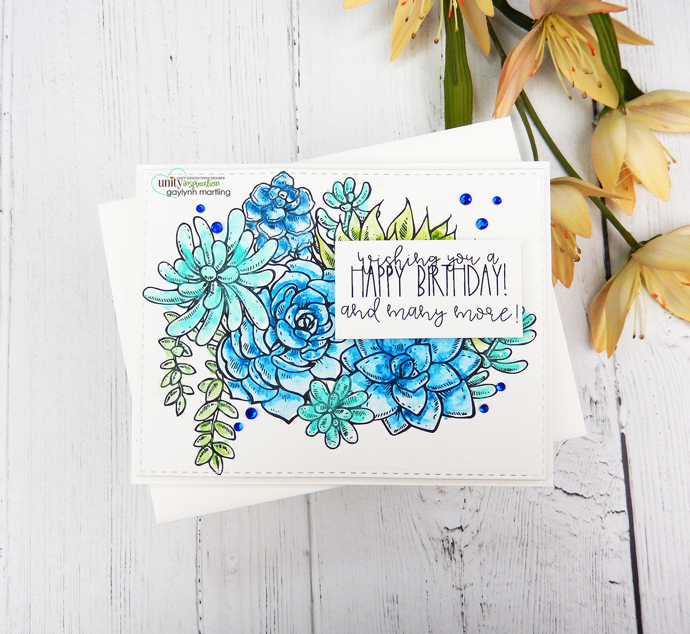 Neat Nook Creations: Watercolor succulents bouquet birthday card & tutorial