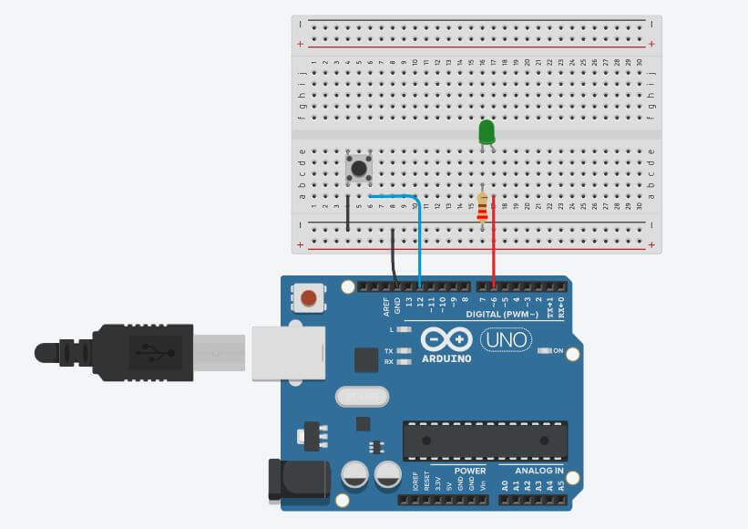 Arduino: Lesson 4 - Read Pushbutton with digitalRead() function ...