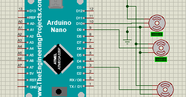 Motor Servo pada Arduino Nano menggunakan Proteus