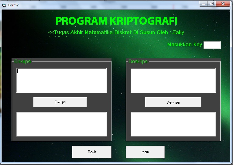 Download Program Kriptografi ( Visual Basic 6 ) - Dunia Ilmu