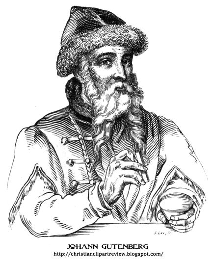 Portrait of Gutenberg | Christian Clip Art Review