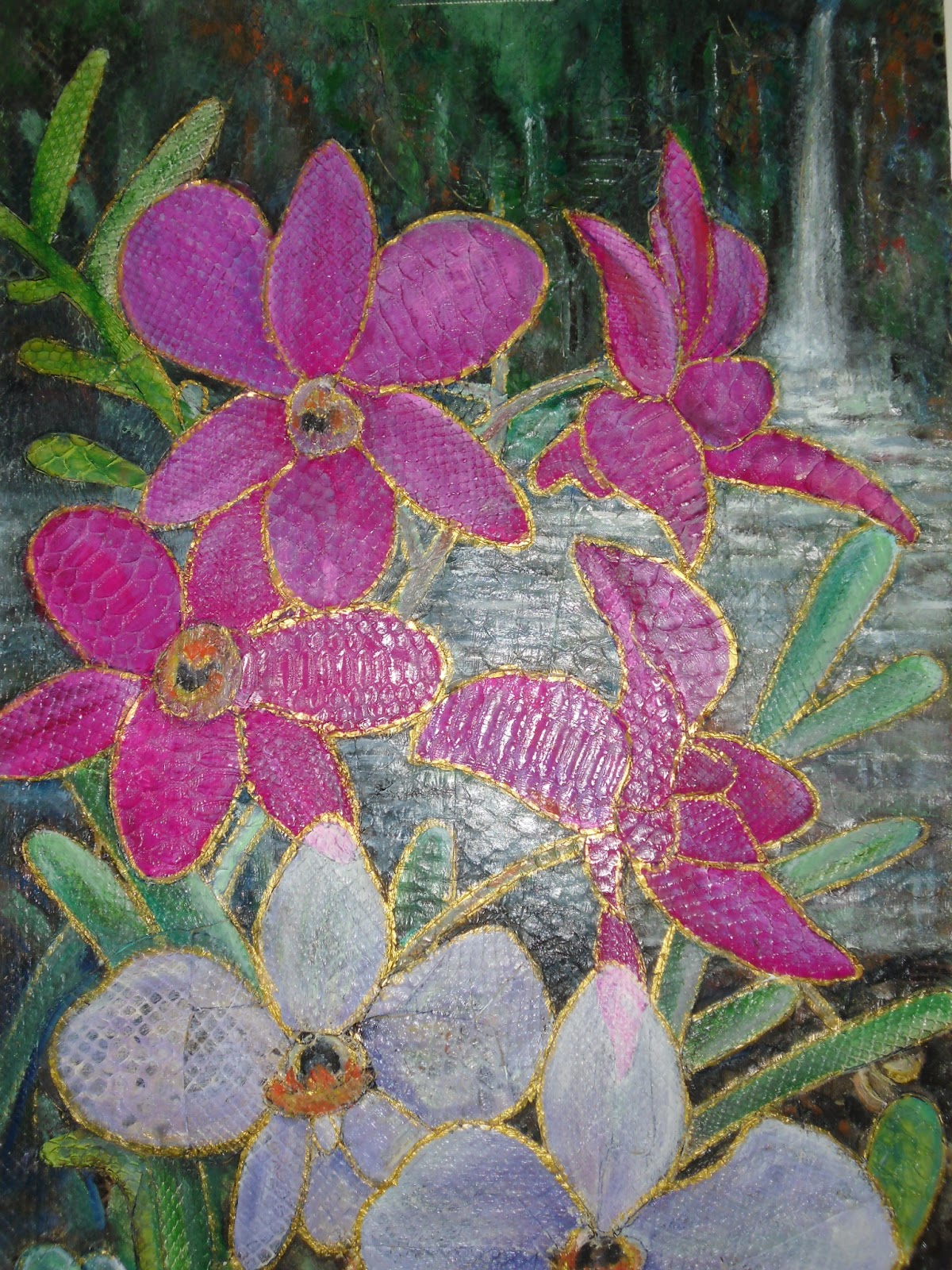 Galeri Lukis Kreatif: Lukisan bunga Anggrek