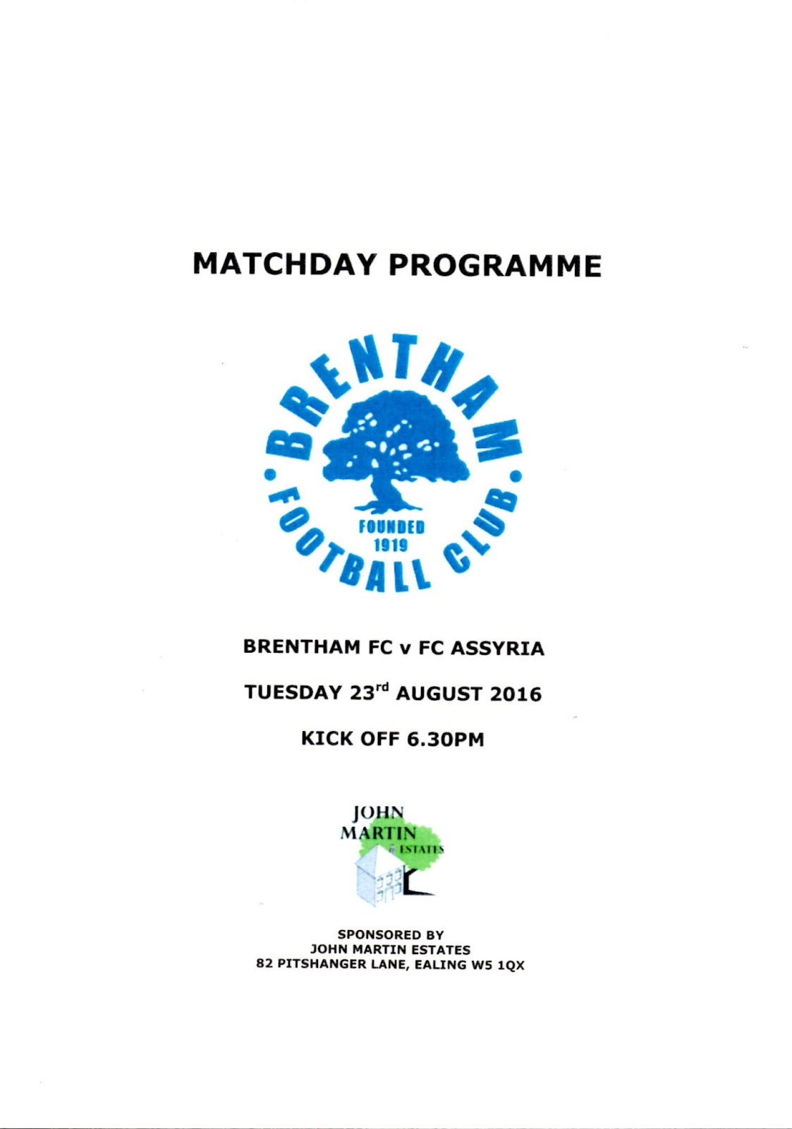 Brentham v FC Assyria