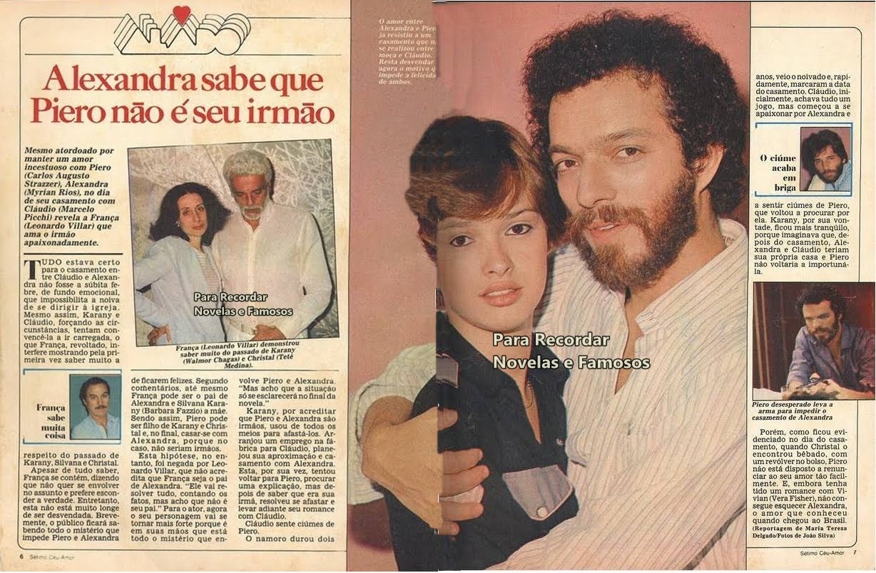Para Recordar Novelas e Famosos: Alexandra sabe que Piero não é seu ...