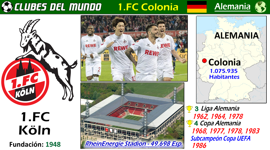 Clubes del Mundo del Fútbol: Clubes del Mundo: 1.FC KÖLN (Alemania ...