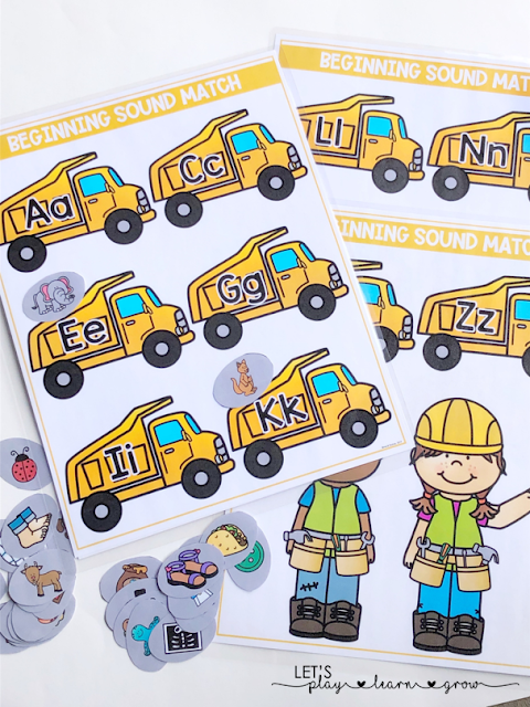 Construction Theme Activity Binder | Lets Play.Learn.Grow