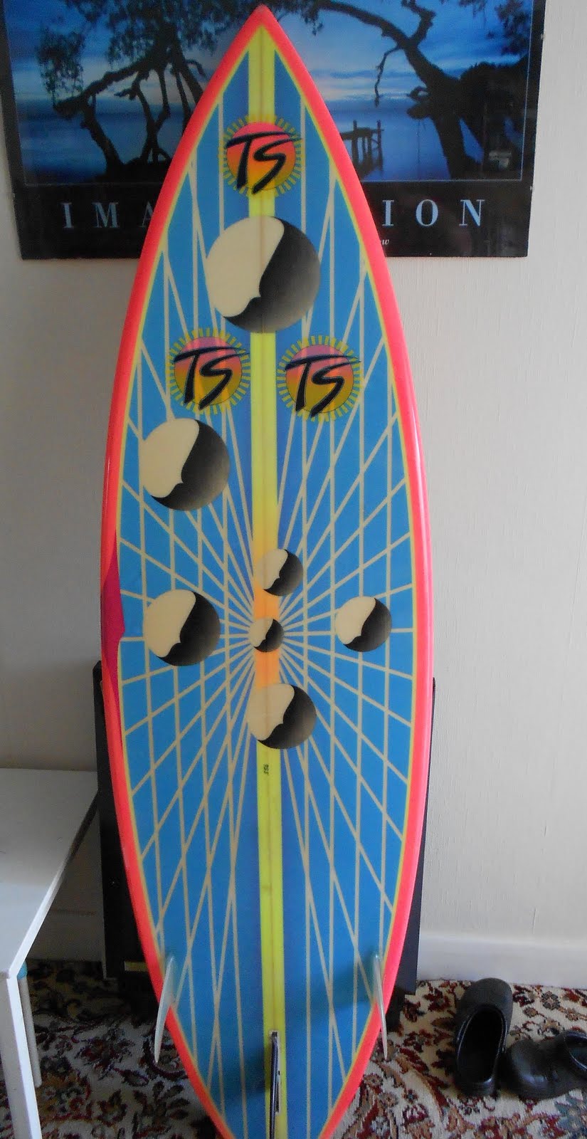 vintage surfboard collector UK: early 80s Tris