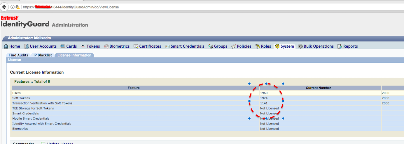 Ken Felix Security Blog: entrustIDguard license usage and tracking