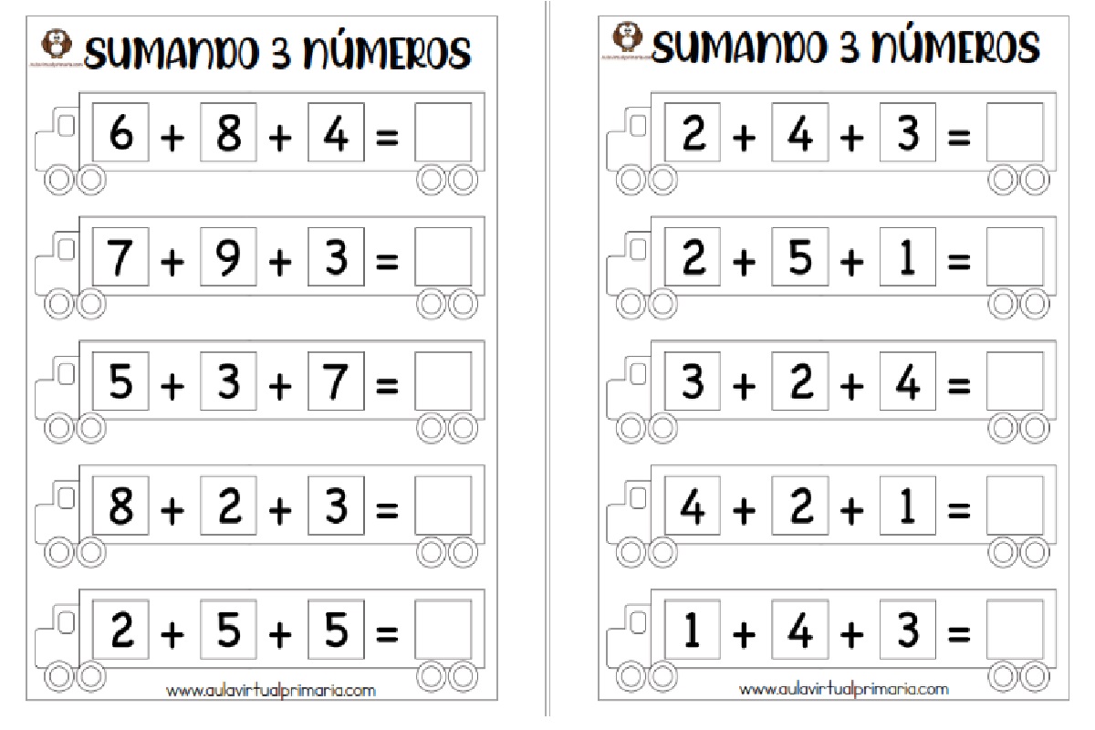Divertidas Actividades De Sumas De Tres Números - Dinamicas de grupo ...