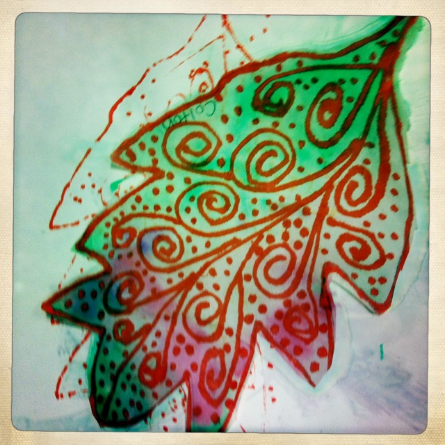 ChumleyScobey Art Room: Tie-Dye Fall Leaves