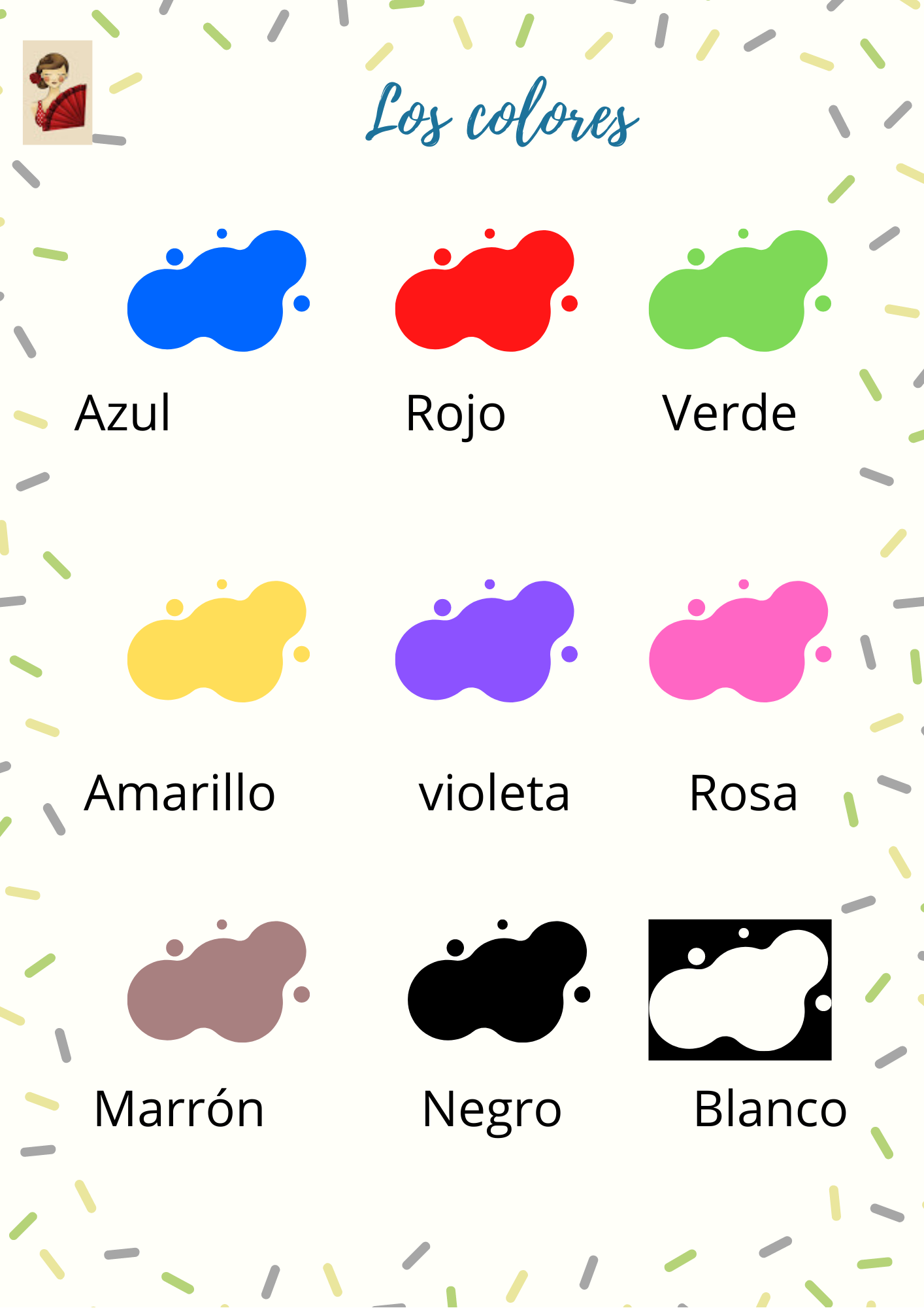 ¡Todos adictos al español!: Fiche vocabulaire - Los colores
