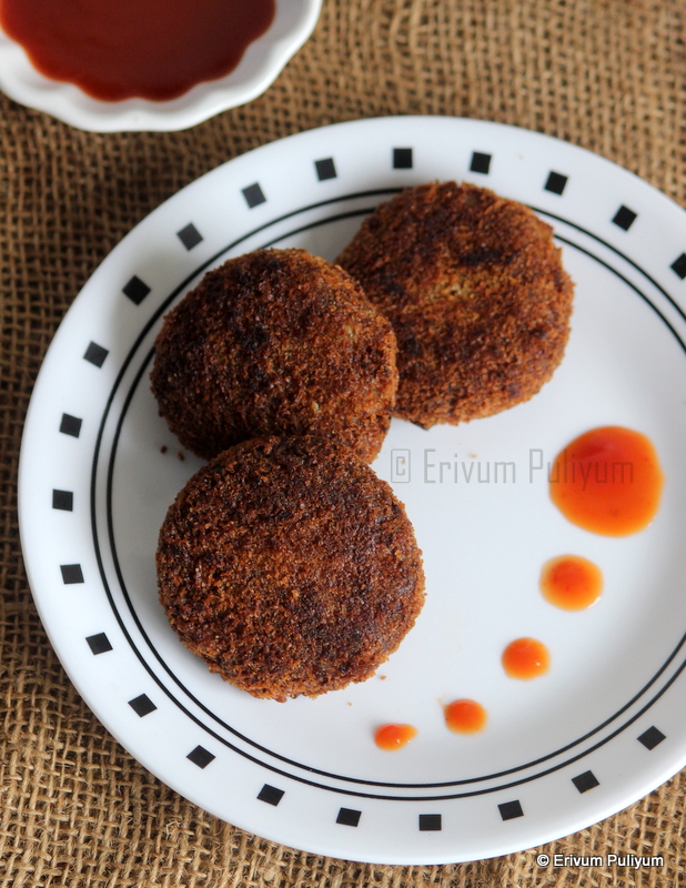 Erivum Puliyum: Kappa Soya Cutlet | Tapioca Cutlets (Step by Step Pics)