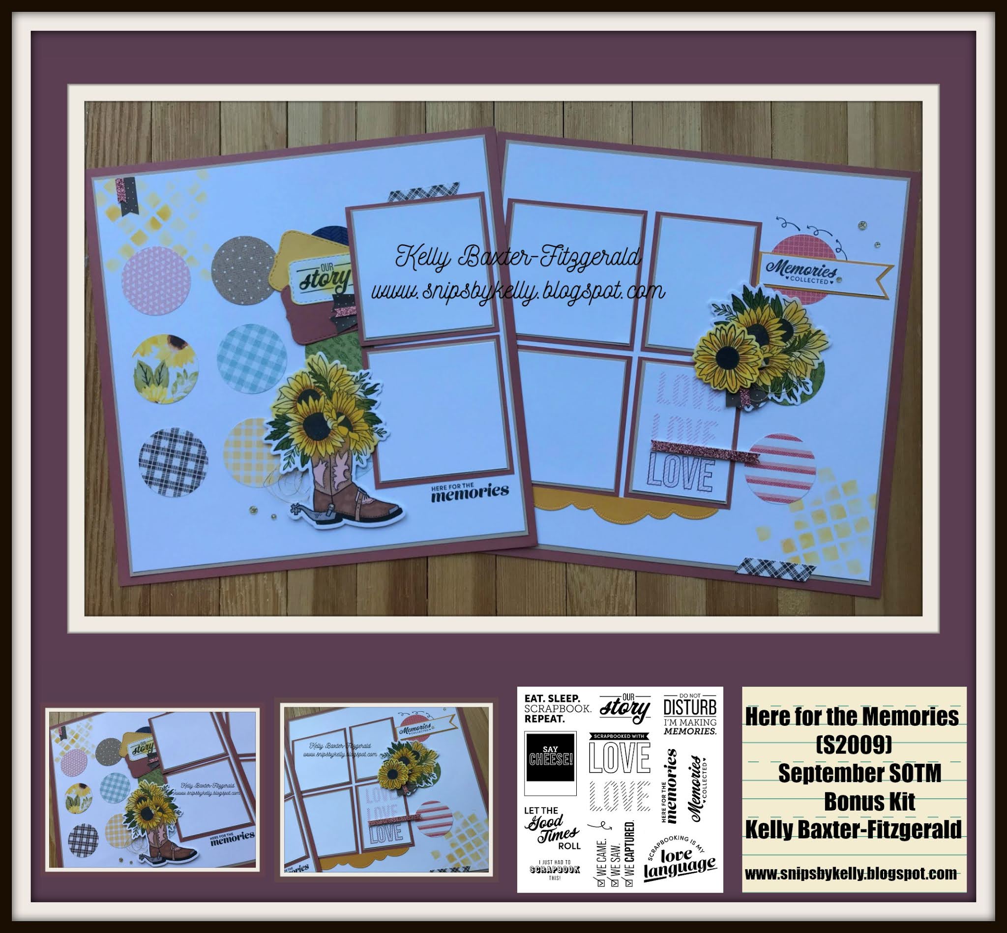 SNIPS BY KELLY: September Stamp of the Month Bonus Kit: HERE FOR THE ...