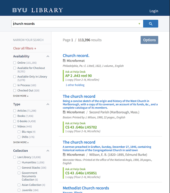 Genealogy's Star: Discovering Important Church Records at the Family ...