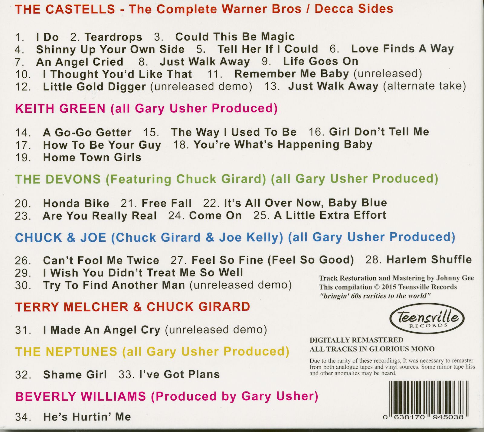 Pop On The Run: The Castells & Beyond - The Gary Usher Productions 1964 ...