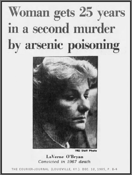 Unknown Gender History: LaVerne O’Bryan, Kentucky Black Widow - 1979