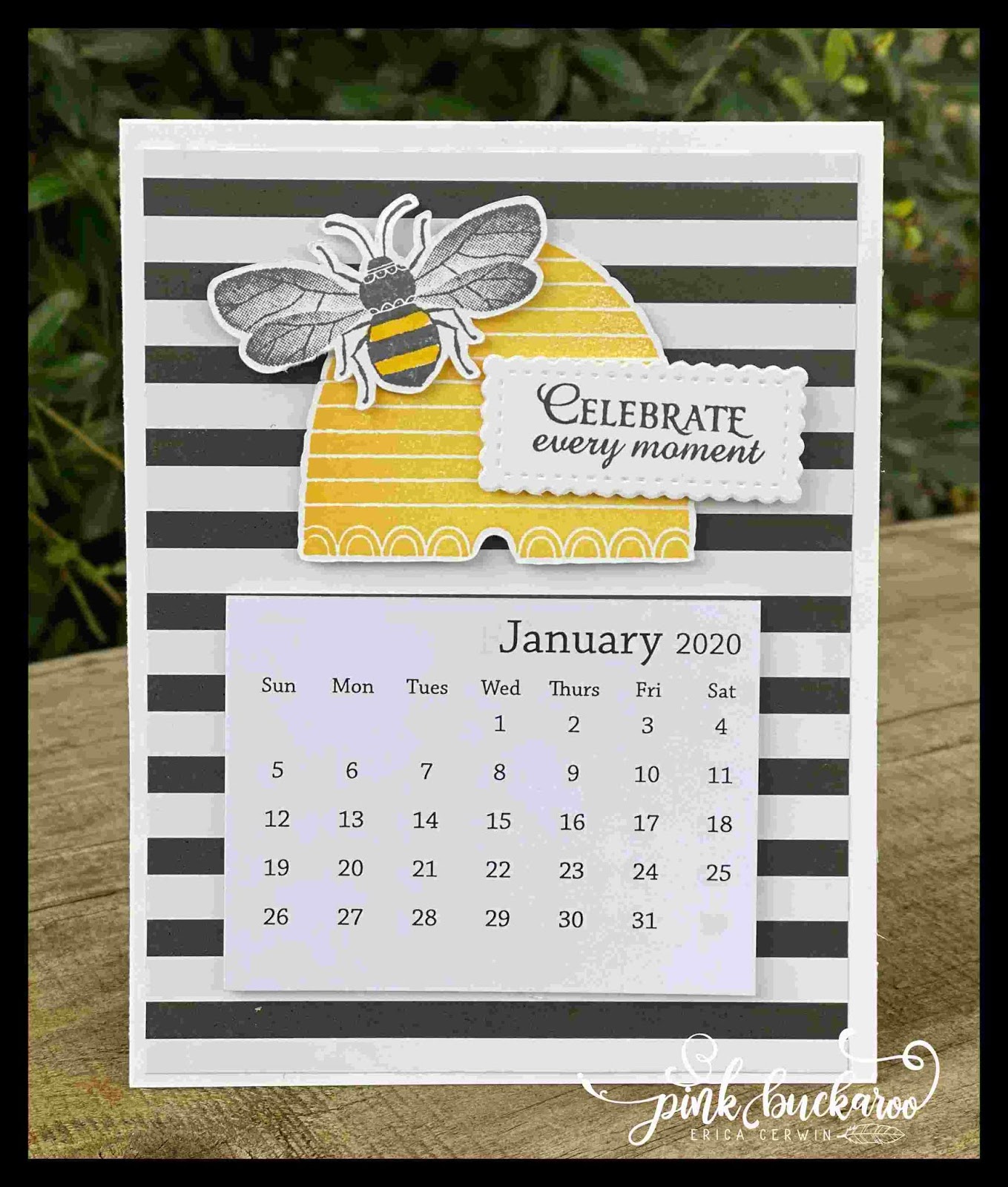 Honey Bee Desktop Calendars - Pink Buckaroo Designs