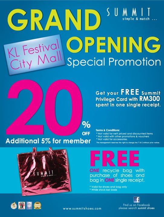 Summit Grand Opening Special Promotion at KL Festival City Mall ...