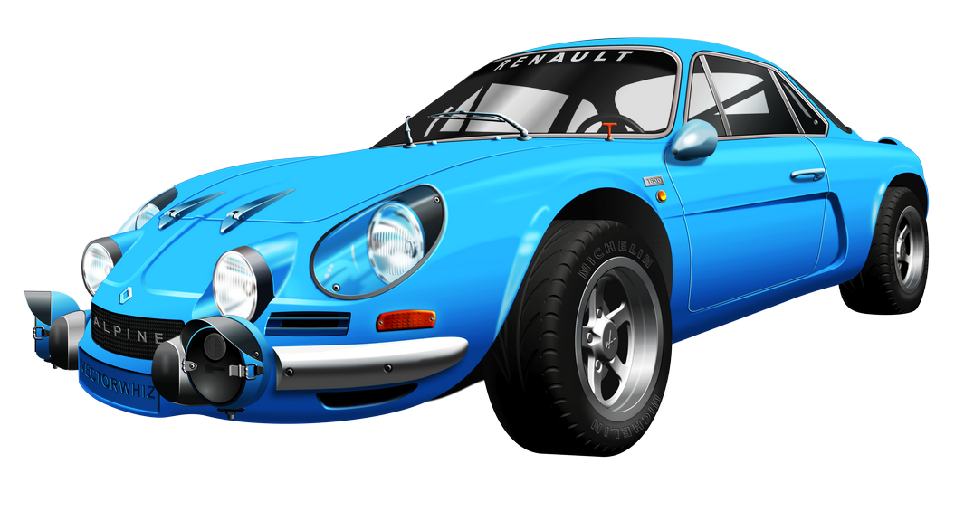 CommuniCats: Renault Alpine A110 vector drawing
