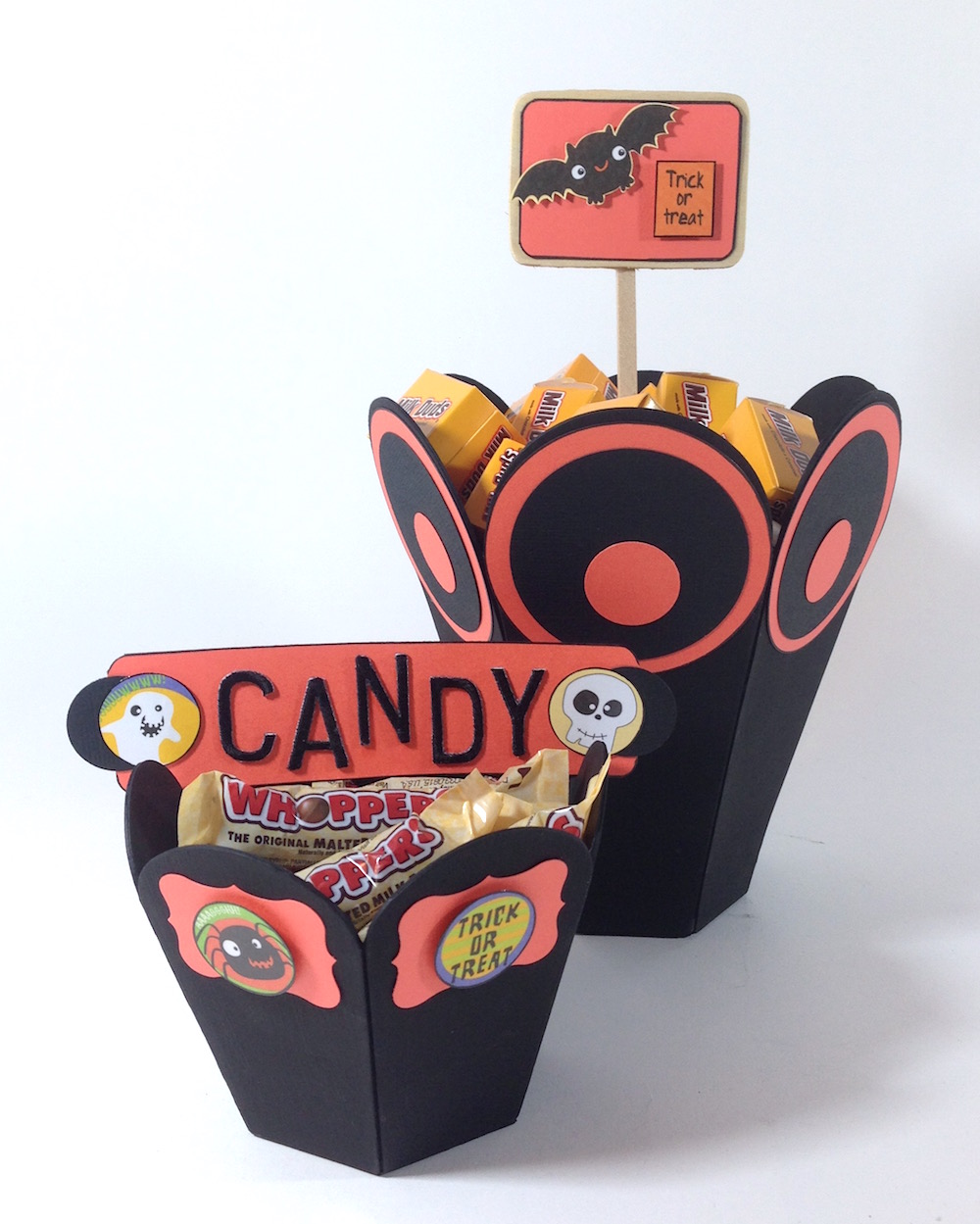 Halloween cardboard candy pots