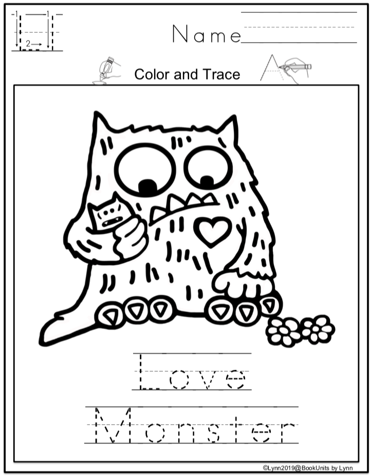 LOVE MONSTER BOOK UNIT ~ Book Units by Lynn