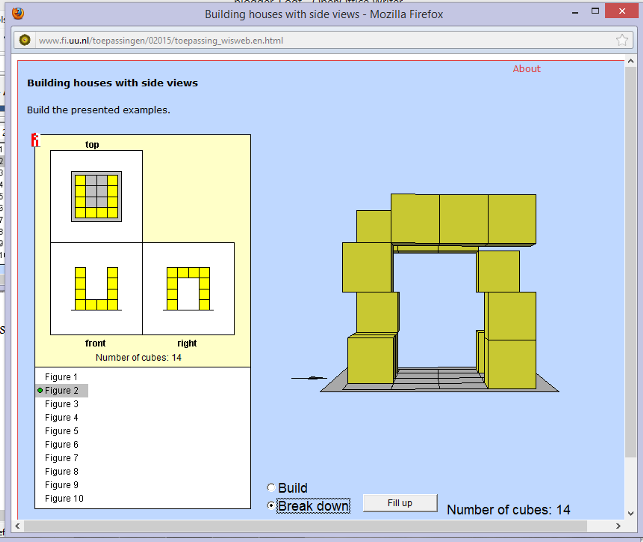 WisWeb Applet (Building Houses With Side Views) ~ -ALL ABOUT MATHEMATICS-